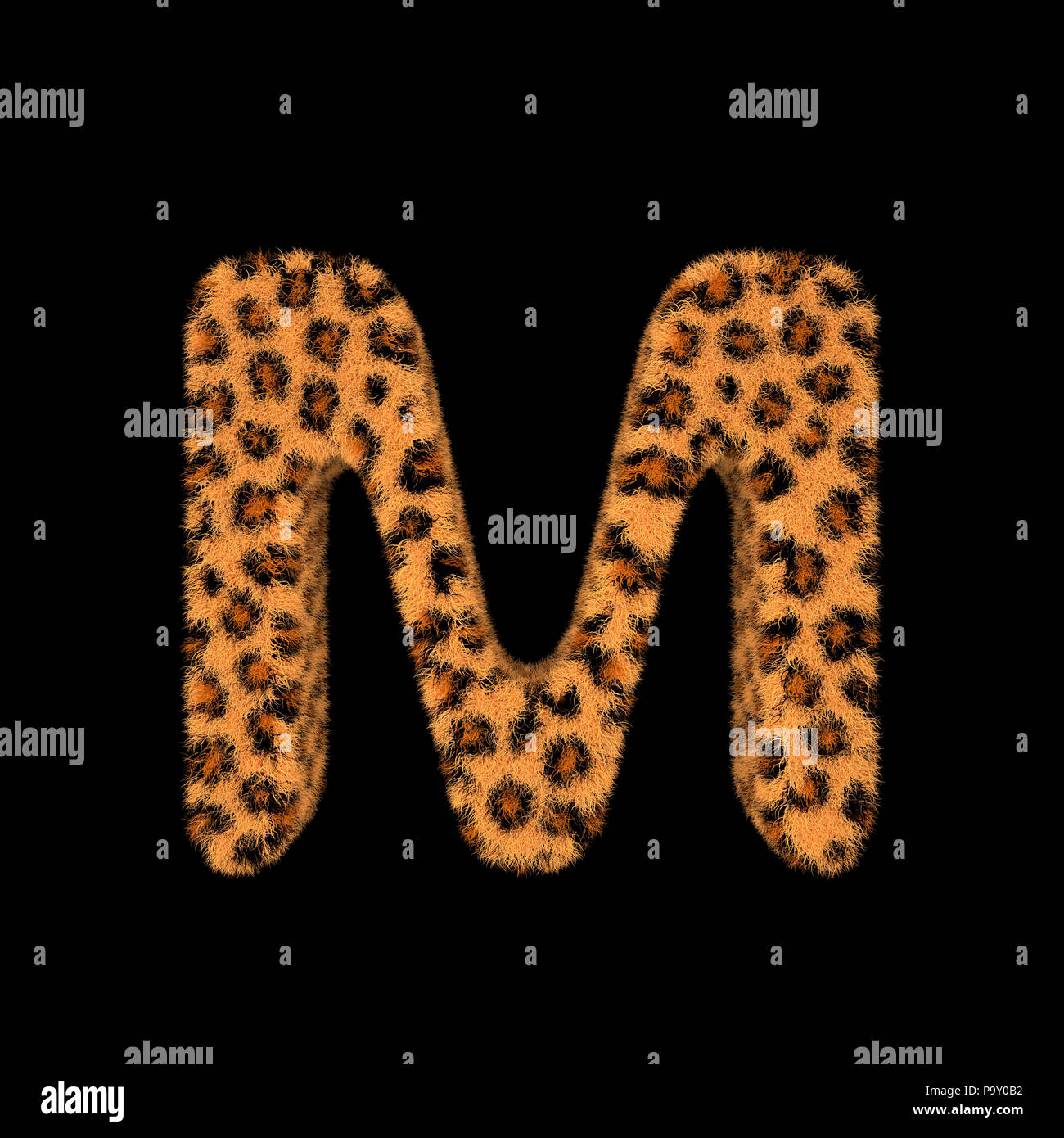 Illustration 3D Rendering Creative Illustration Leopard Print Furry ...