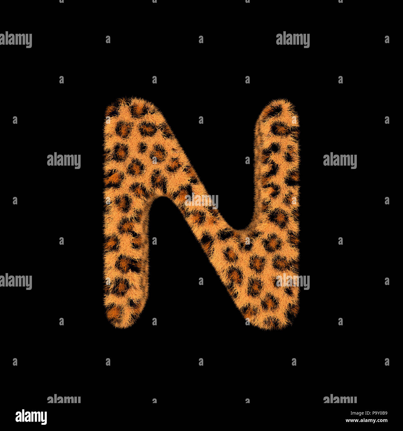 Illustration 3D Rendering Creative Illustration Leopard Print Furry ...
