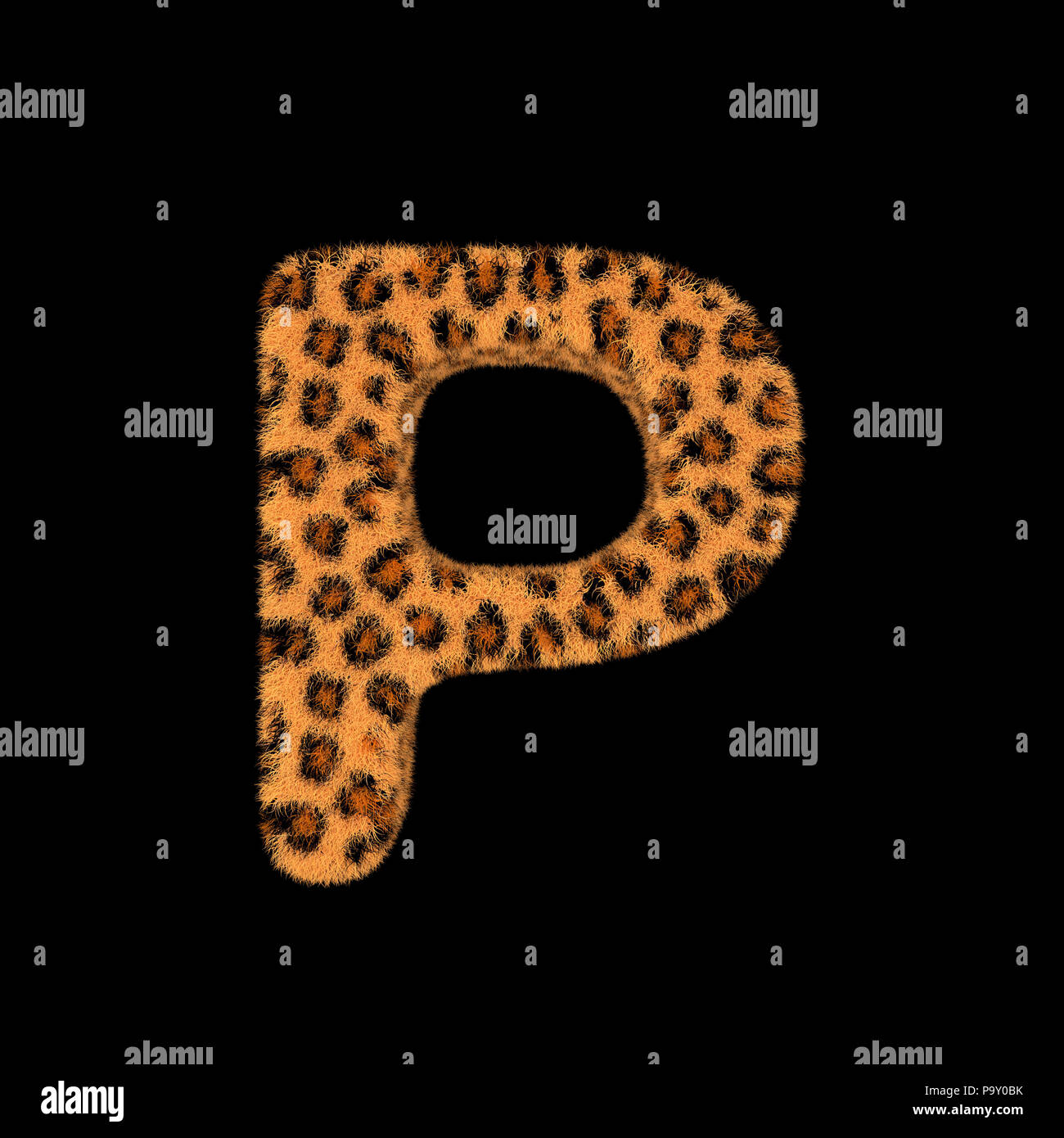 Illustration 3D Rendering Creative Illustration Leopard Print Furry ...