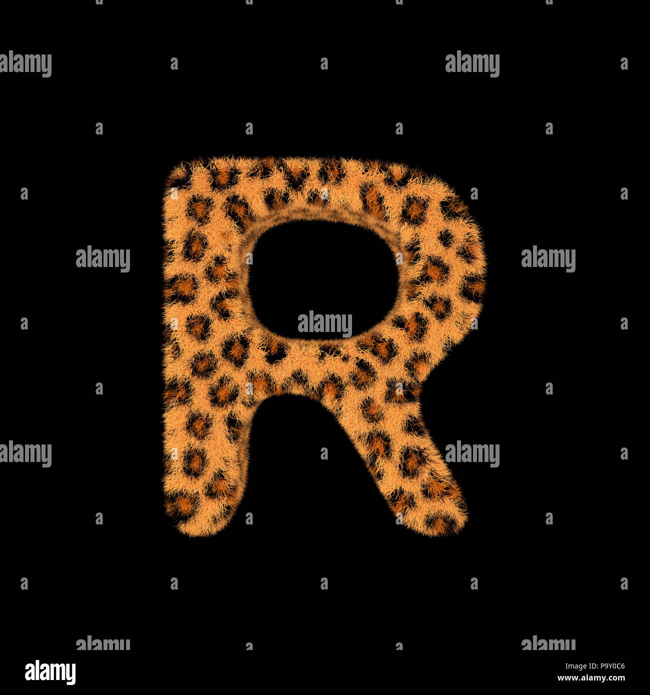 Illustration 3D Rendering Creative Illustration Leopard Print Furry ...
