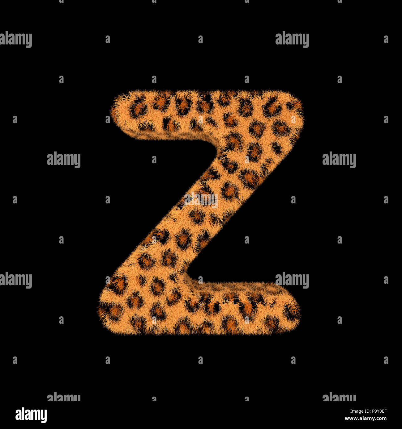Illustration 3D Rendering Creative Illustration Leopard Print Furry ...