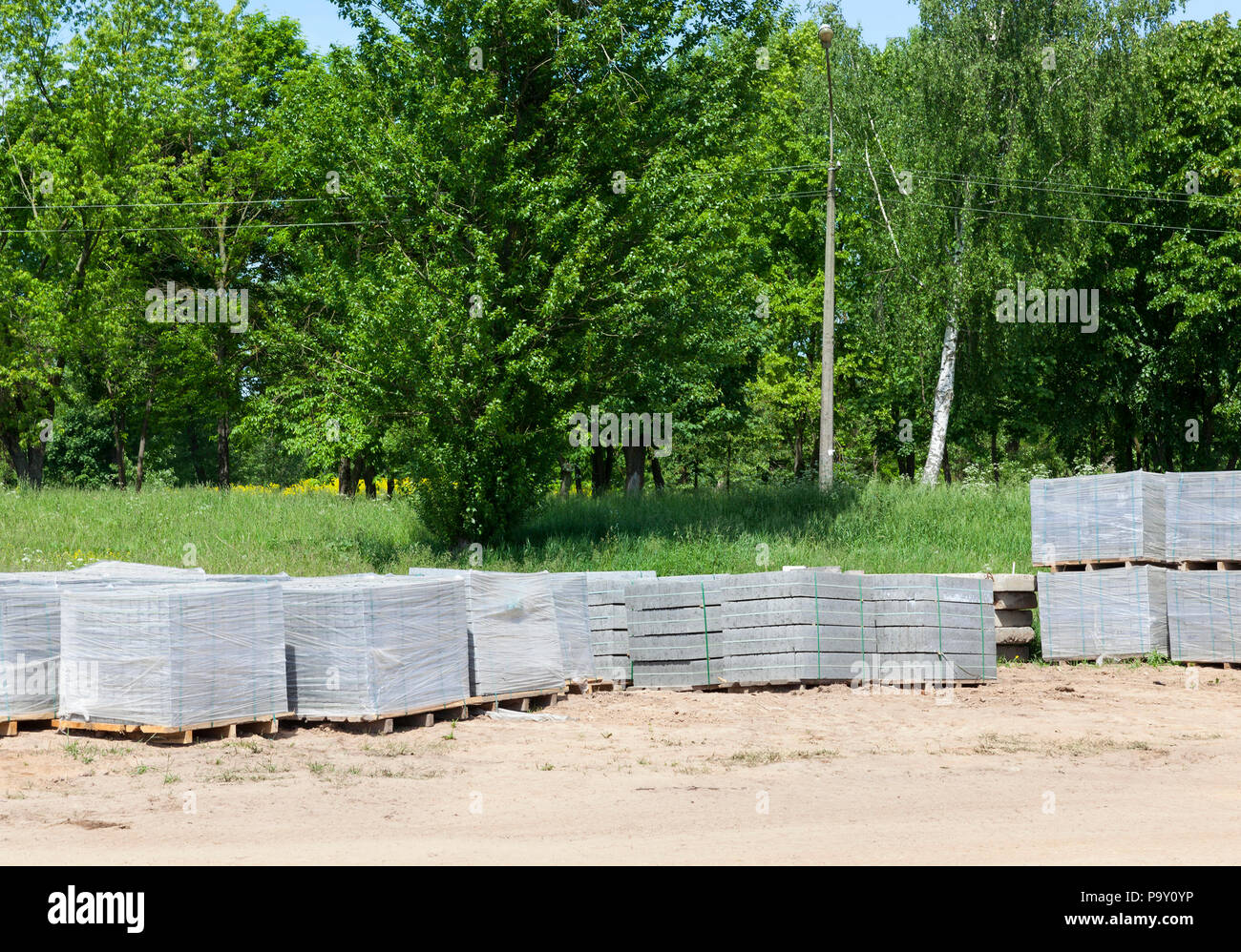 The new concrete cellophane packed in cellophane, which will be used to ...