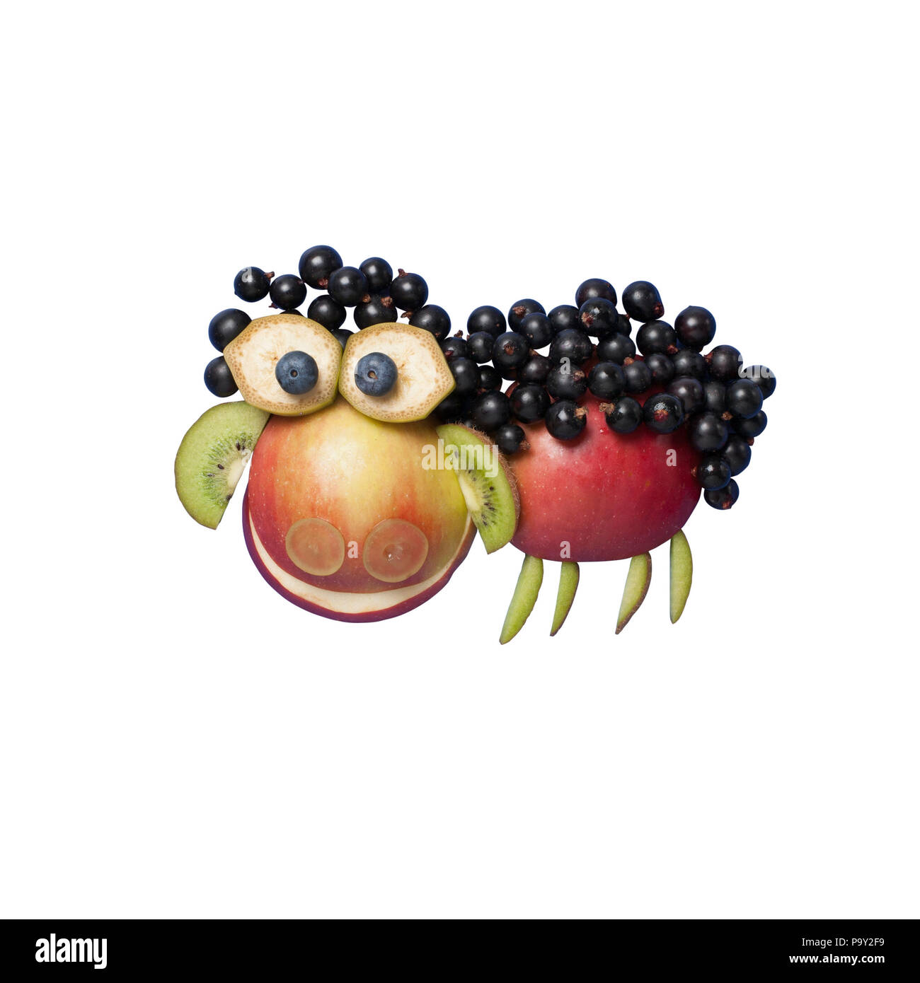 Sheep compiled with fruits on isolated background Stock Photo - Alamy