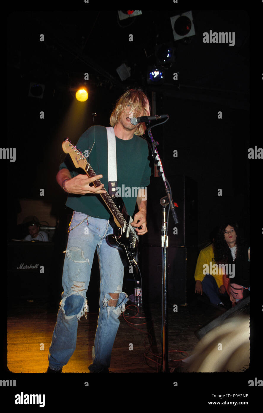 HOLLYWOOD, CA : Nirvana performing live at The Roxy in Hollywood, CA on ...