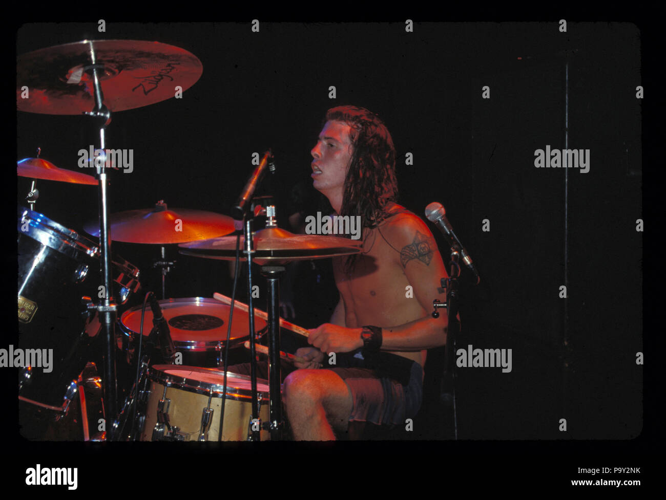 HOLLYWOOD, CA : Nirvana performing live at The Roxy in Hollywood, CA on ...