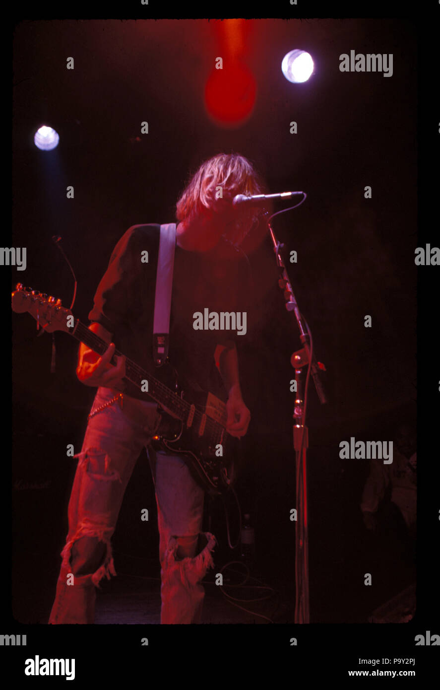 HOLLYWOOD, CA : Nirvana performing live at The Roxy in Hollywood, CA on ...