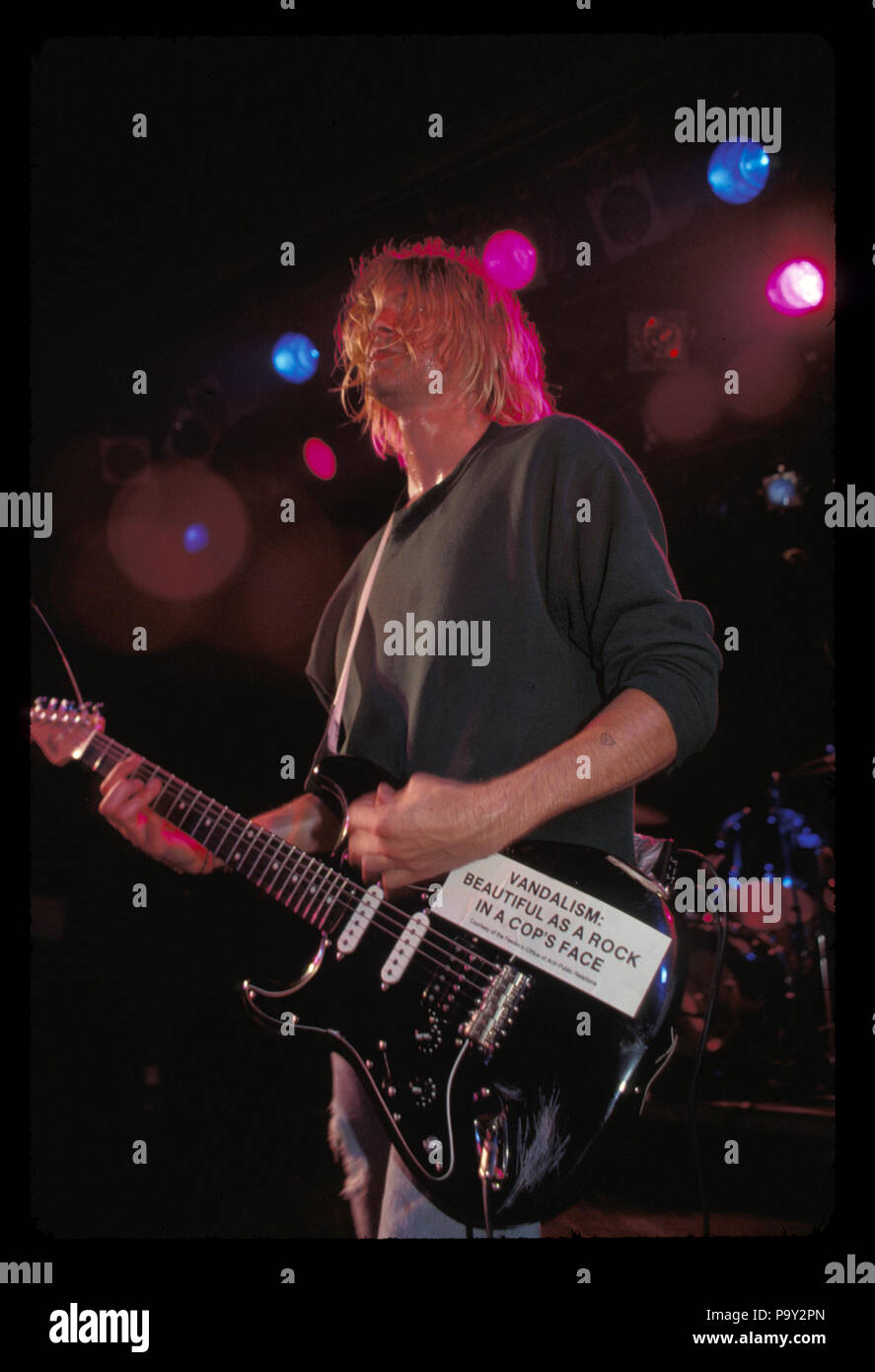 HOLLYWOOD, CA : Nirvana performing live at The Roxy in Hollywood, CA on ...