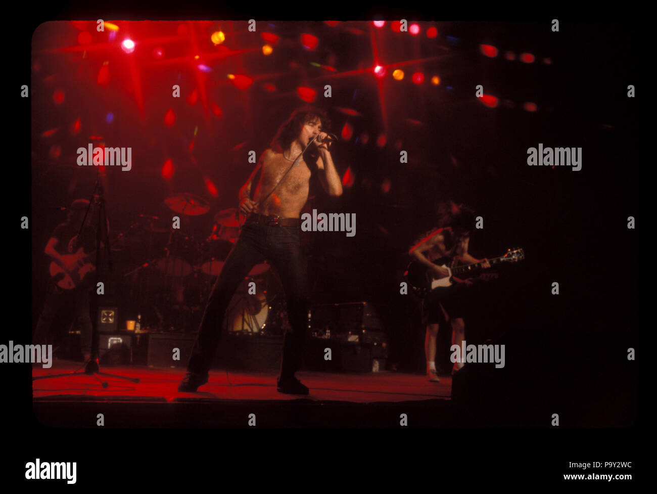 LONG BEACH, CA : ACDC with the late Bon Scott performing live on the ...