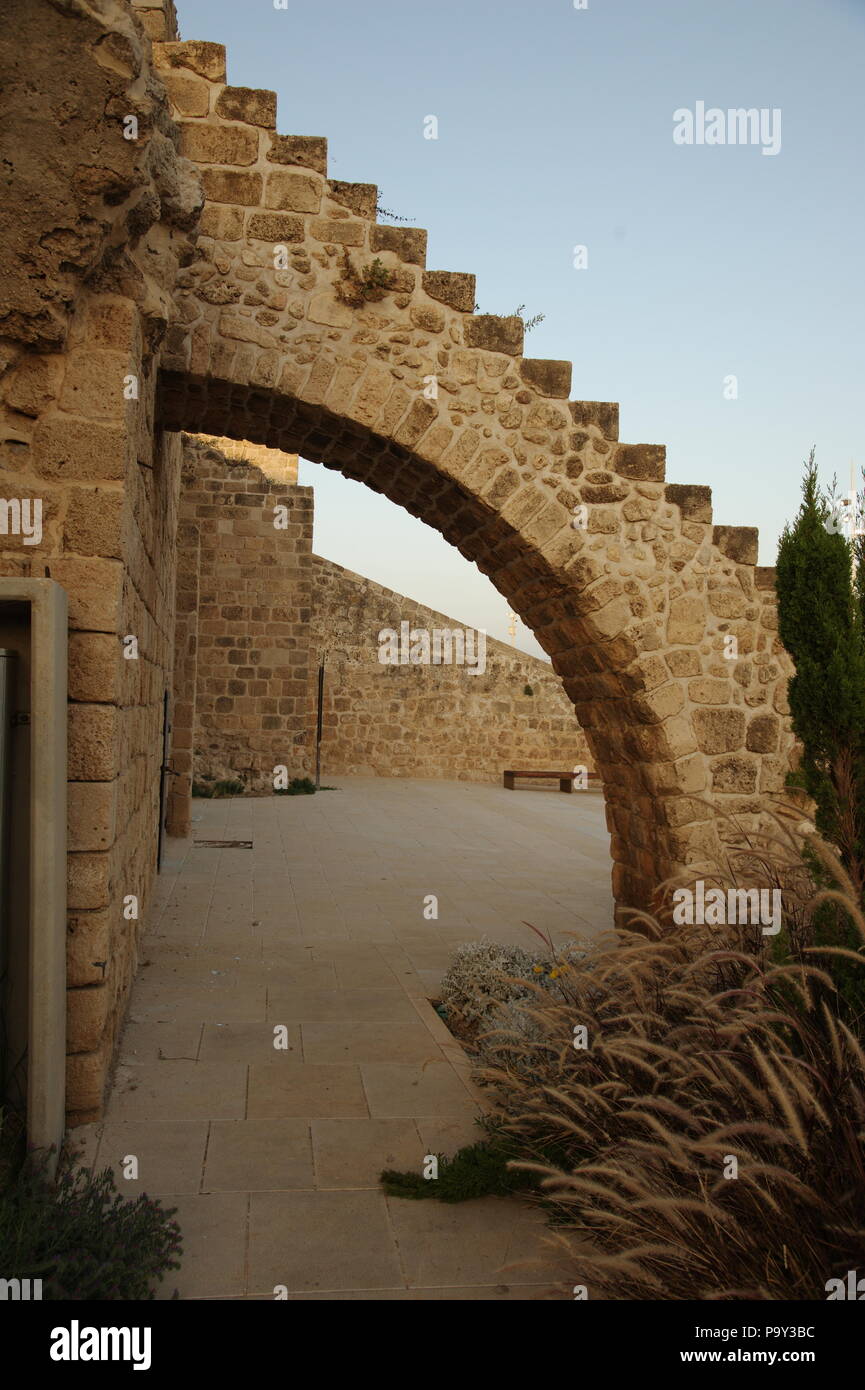 view of historic walls in ancient Acre (Akko), Israel Stock Photo - Alamy