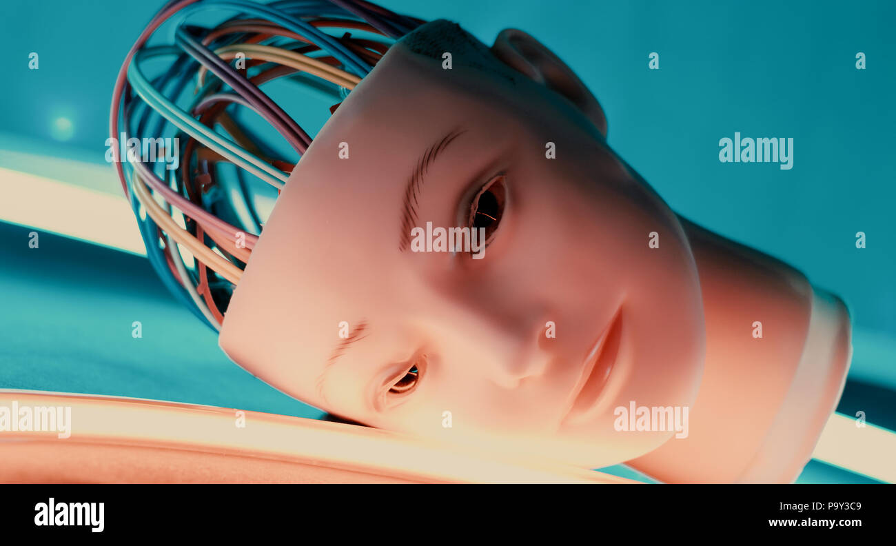 New scientific area, humanoid robots Stock Photo - Alamy