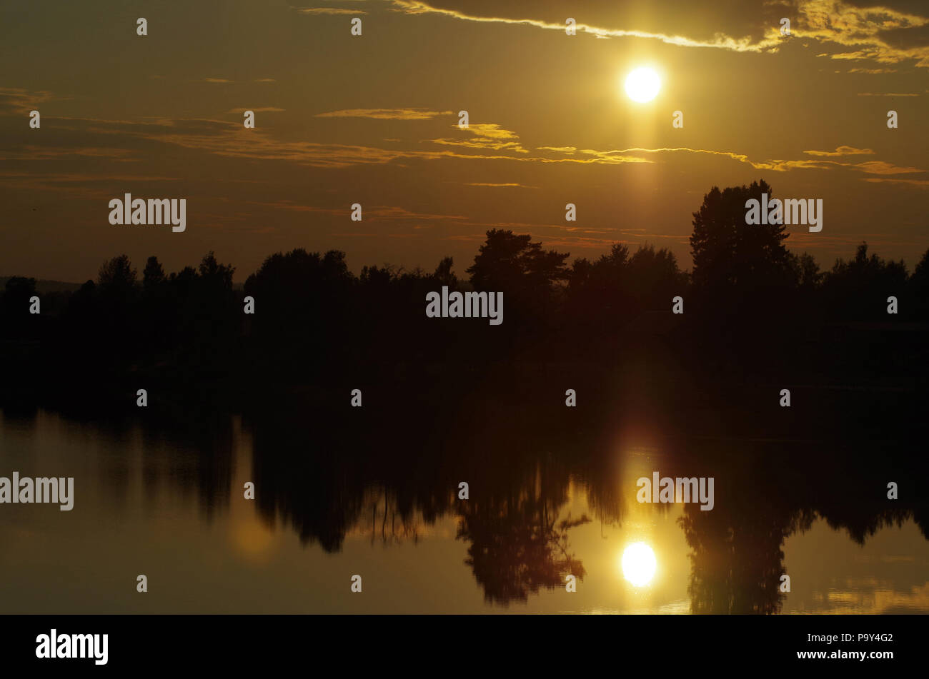 Panorama over small town river hi-res stock photography and images - Alamy
