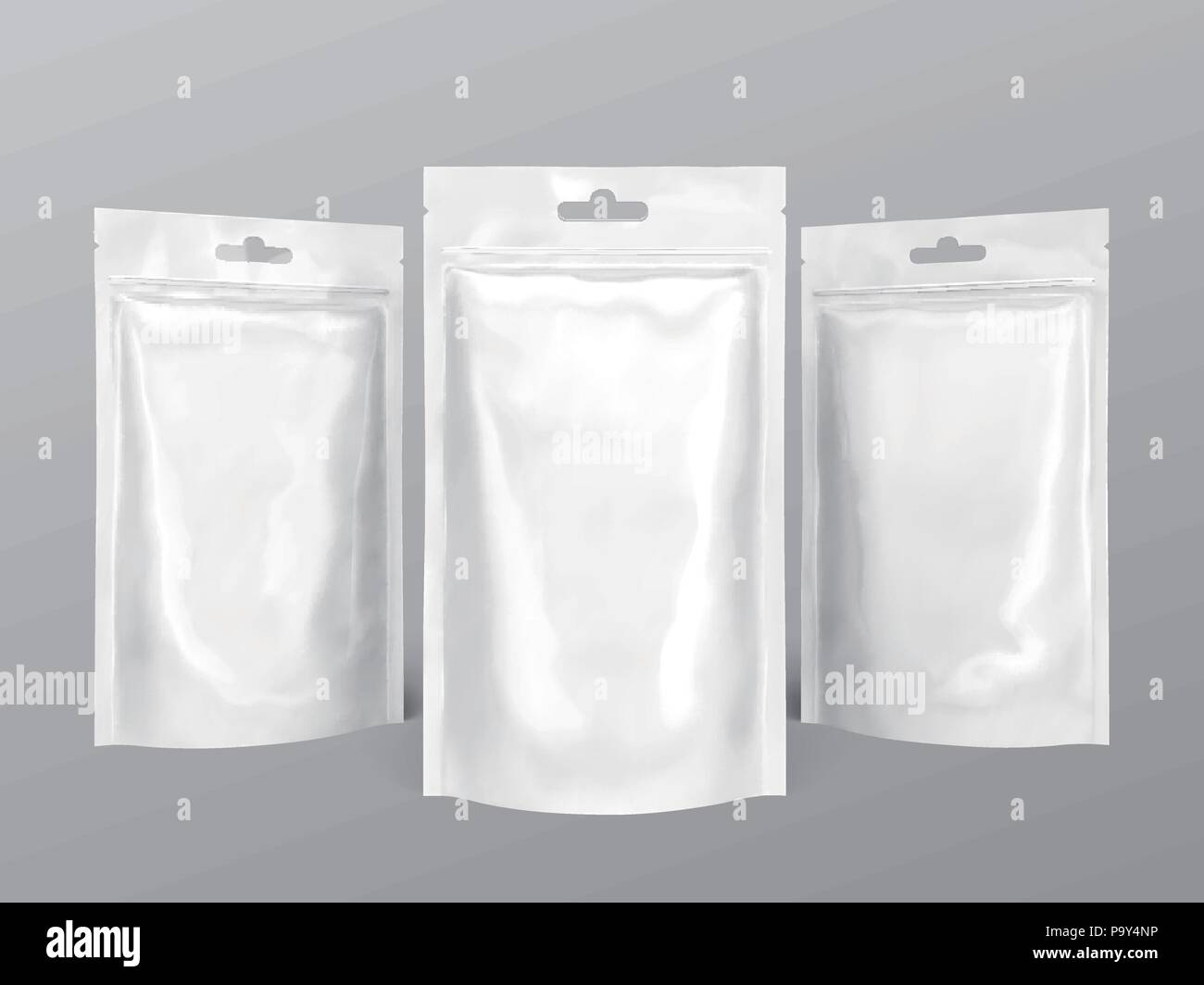 Pearl white foil pack for design uses in 3d illustration Stock Vector ...