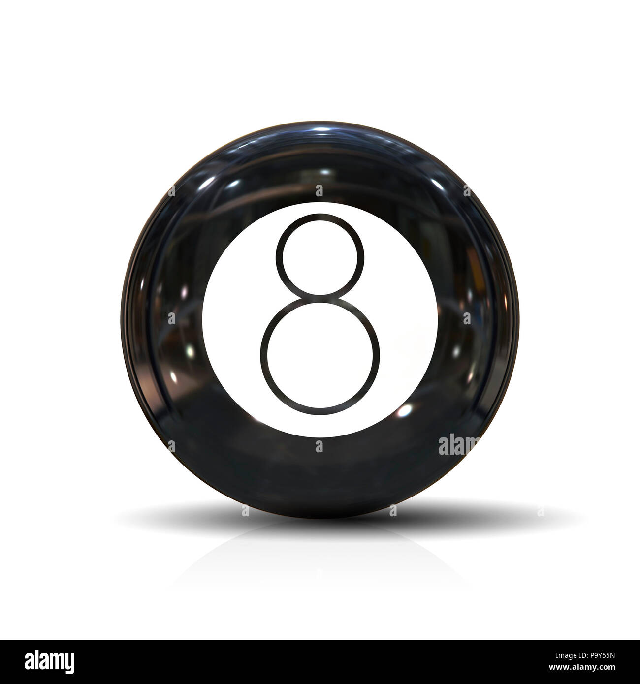 Black white snooker eight Cut Out Stock Images & Pictures - Alamy