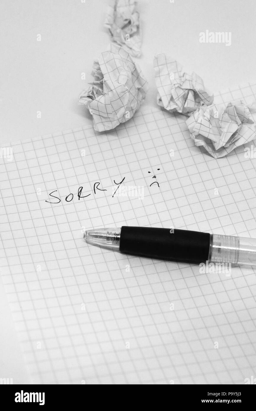 Sorry Concepts High Resolution Stock Photography and Images - Alamy