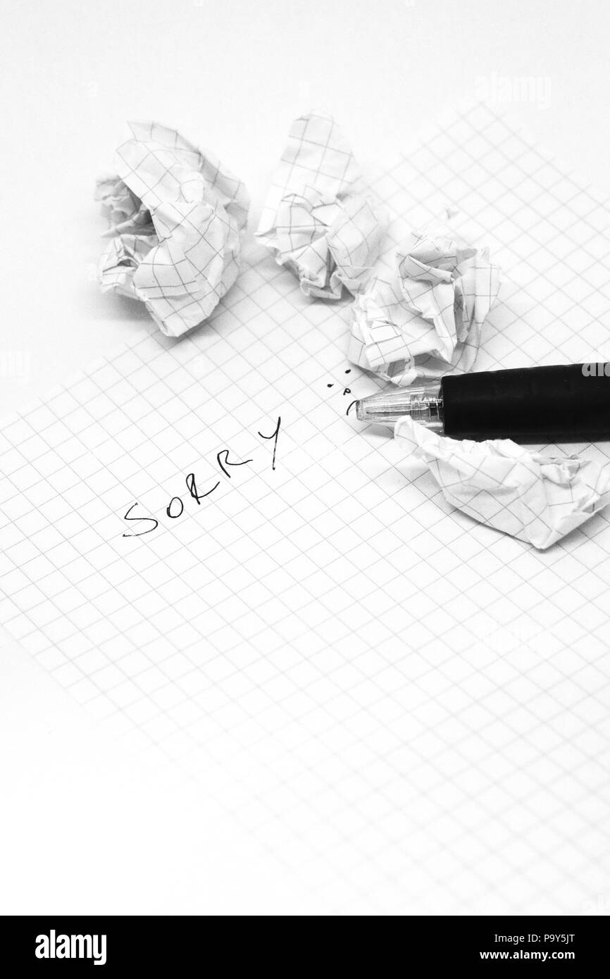 Sorry Concepts High Resolution Stock Photography and Images - Alamy