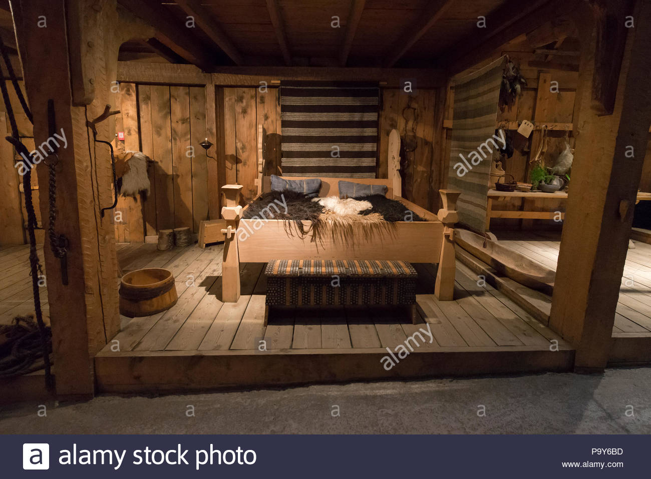 Viking Longhouse Interior Stock Photos & Viking Longhouse Interior ...