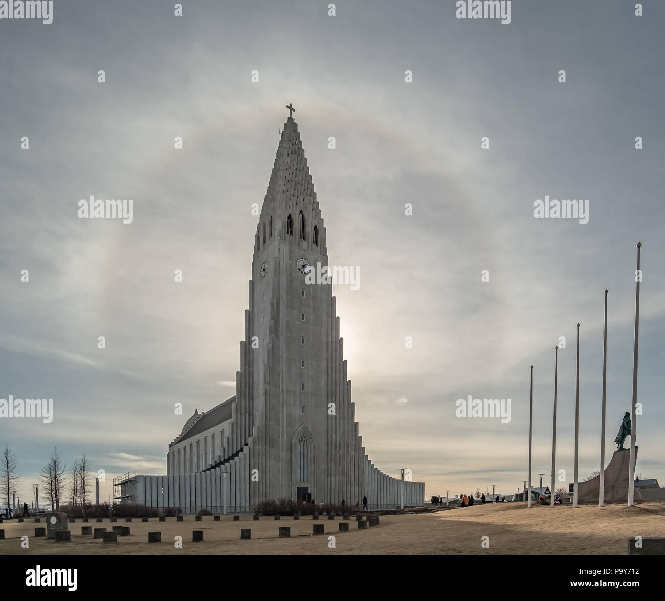Hallgrimur Observation Clock Tower High Resolution Stock Photography ...