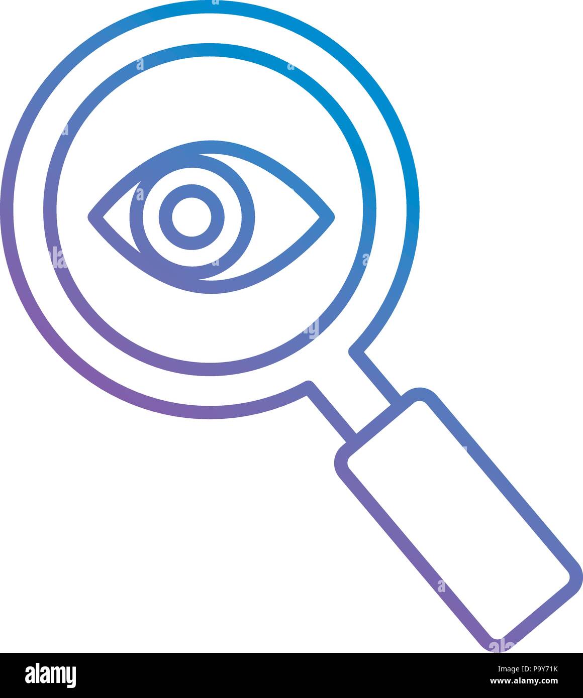 magnifying glass and eye vector illustration design Stock Vector Image ...