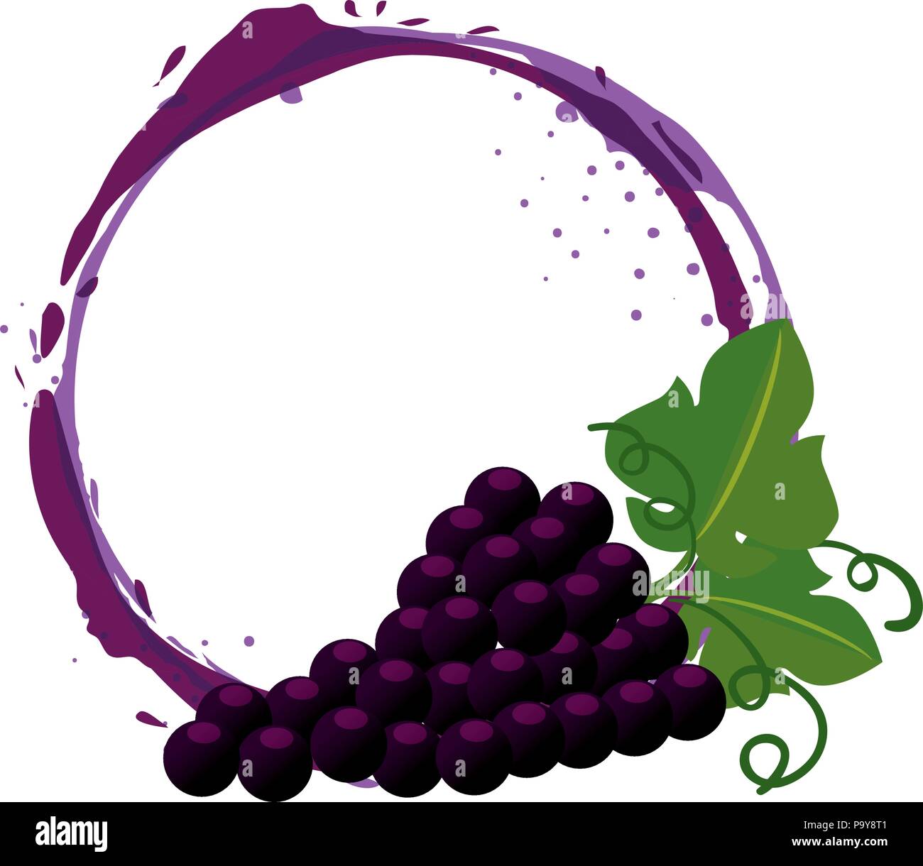 grapes cluster isolated icon vector illustration design Stock Vector ...