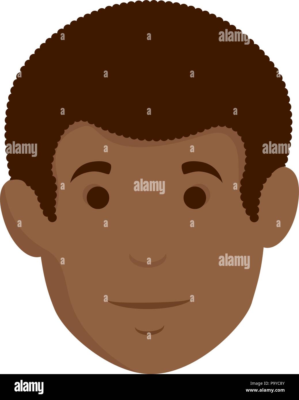 young african man avatar head character vector illustration design ...