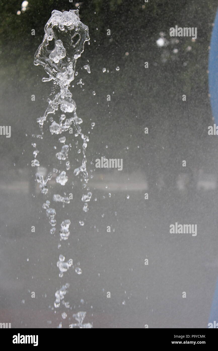 Upscale park with beautiful water features on a sunny summer day Stock ...