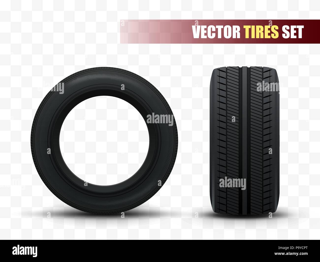 3d tires on black background Stock Vector Images - Alamy