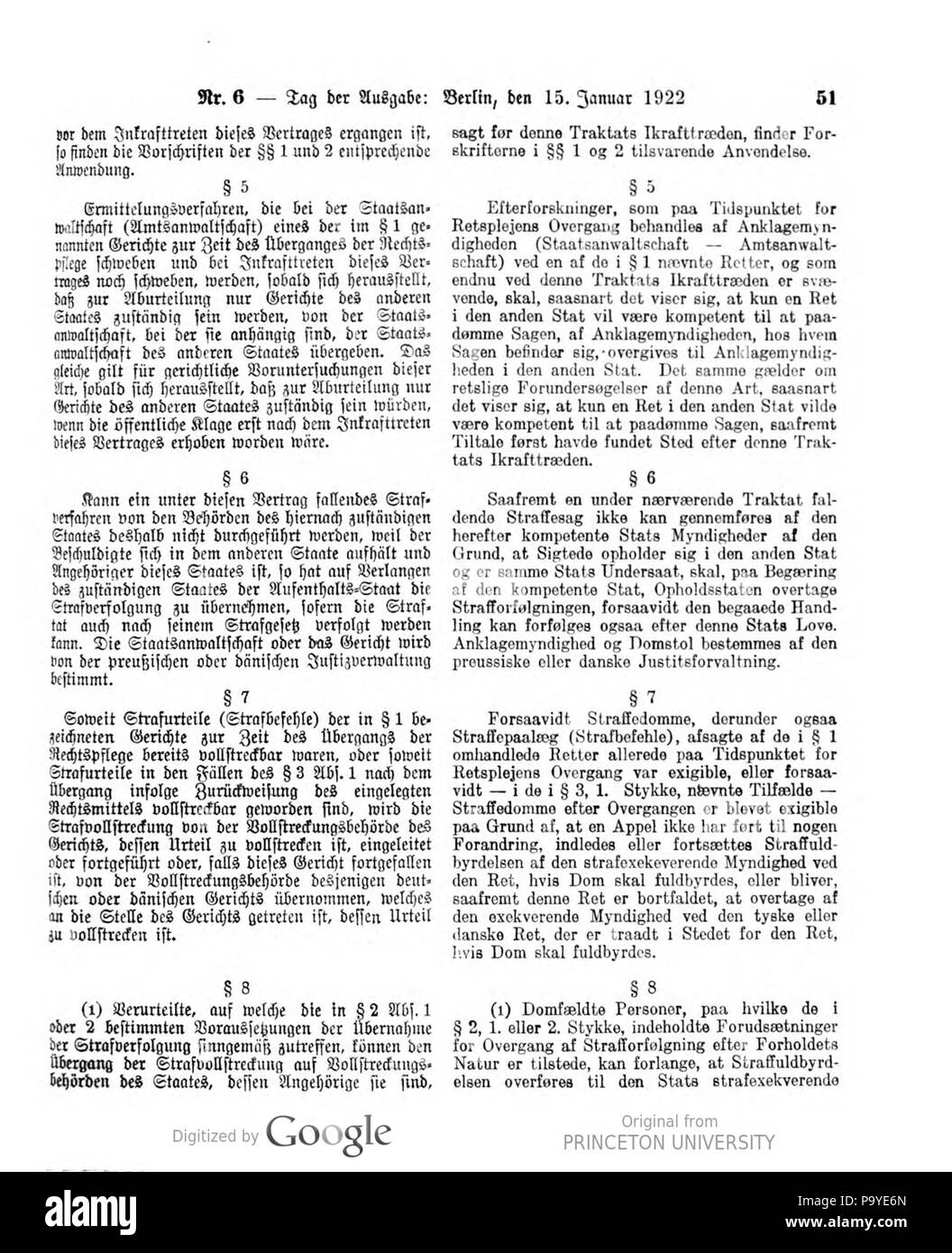 520 Deutsches Reichsgesetzblatt 22T1 006 0051 Stock Photo - Alamy