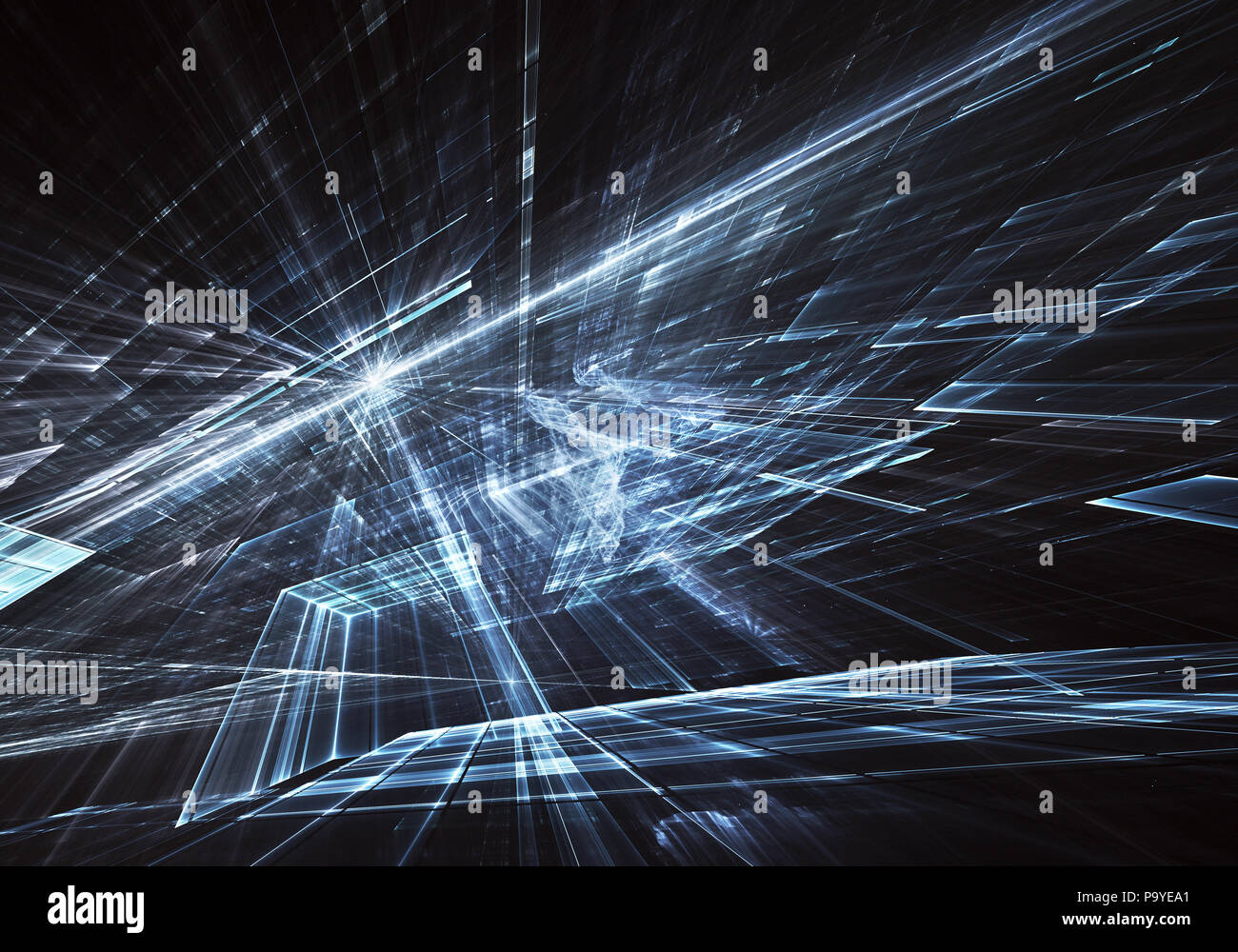 Abstract technology 3D illustration Stock Photo - Alamy