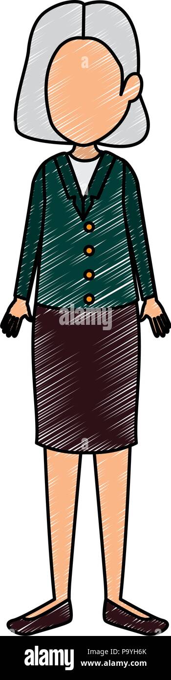 old woman avatar character vector illustration design Stock Vector ...