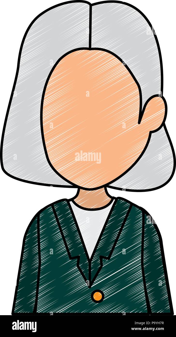 old woman avatar character vector illustration design Stock Vector ...