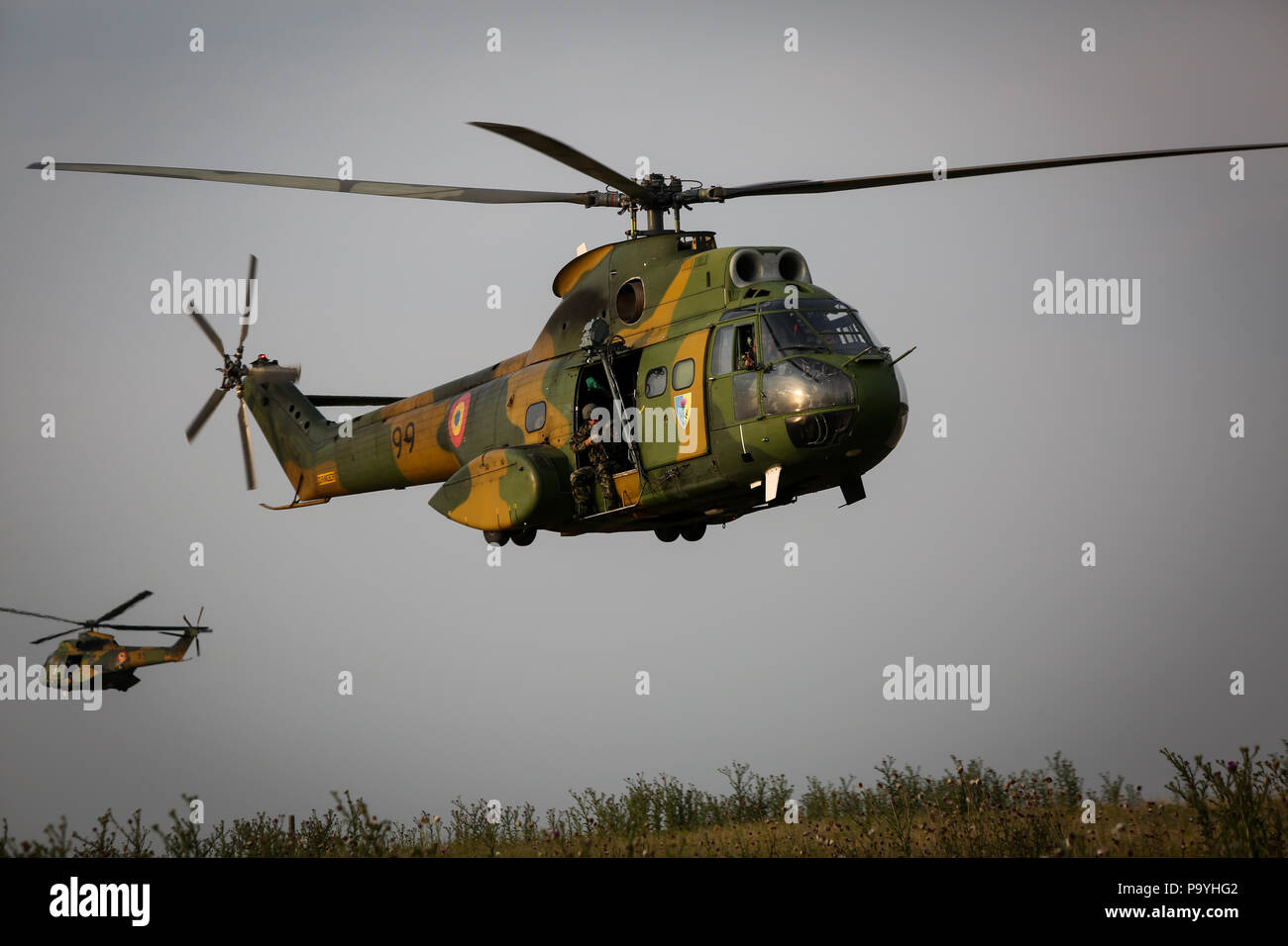 Puma Helicopter Red Dawn