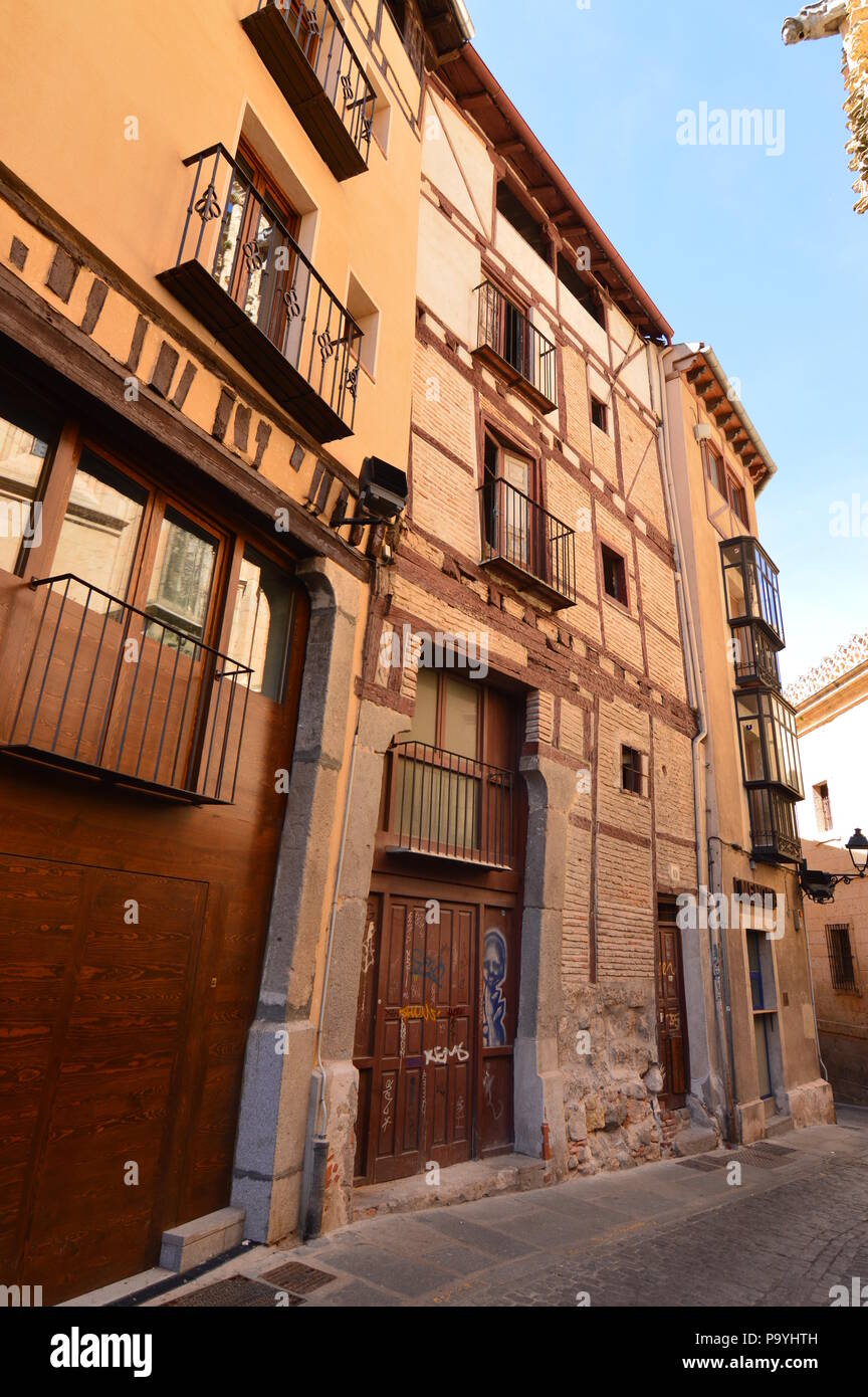 Nice Medieval Style Building On One Of The Narrow Streets Of Segovia ...