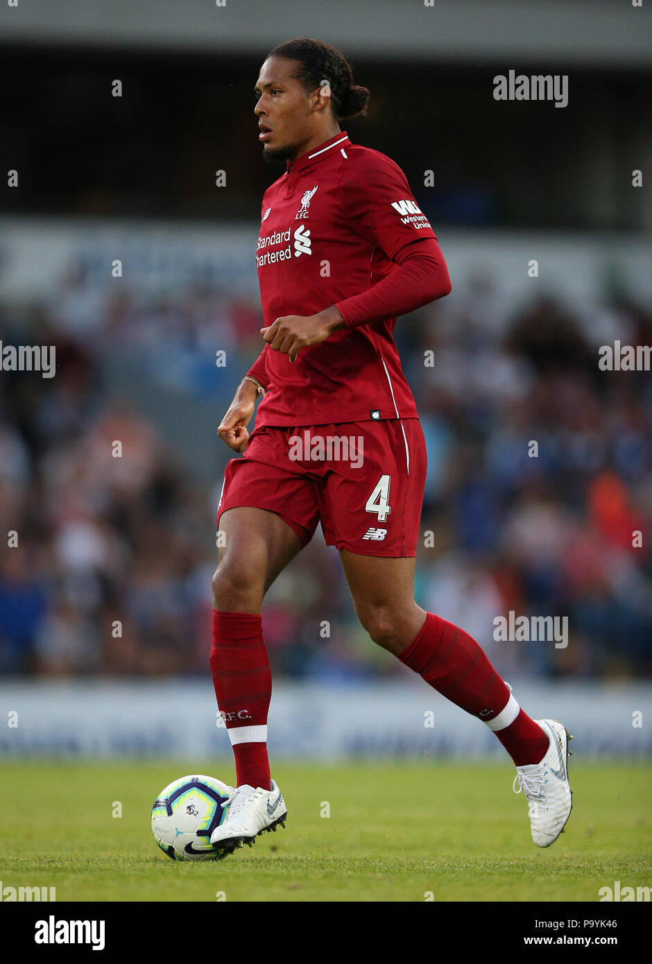 Liverpool's Virgil van Dijk during a pre season friendly match at Ewood ...