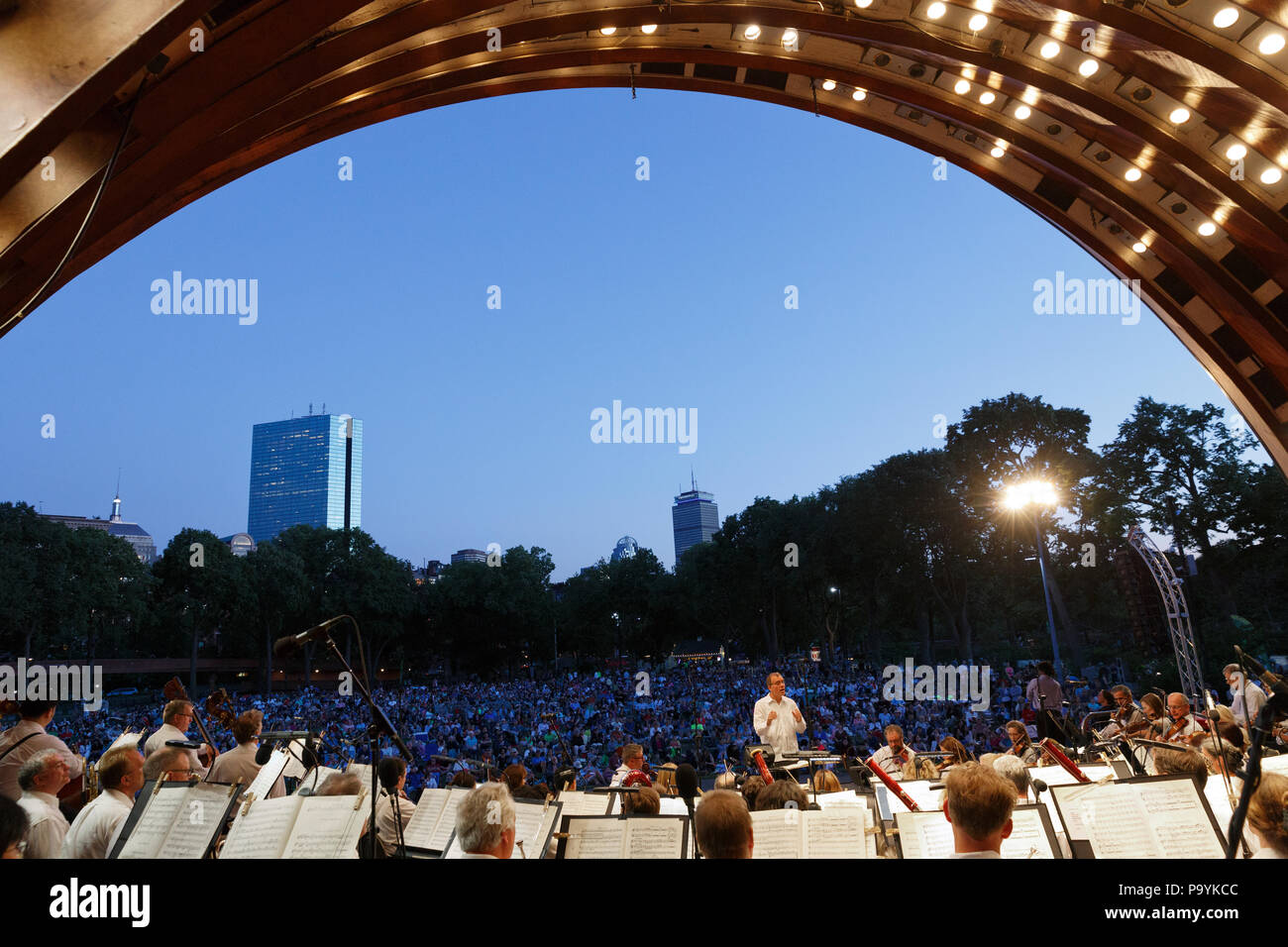 Boston Landmarks Orchestra playing at the Hatch Shell on the Esplanade ...