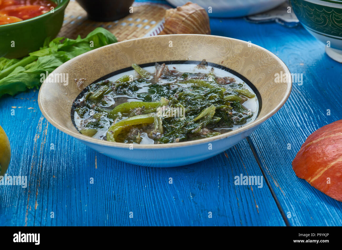 Dal Kosu Xaak, Assamese cuisine South-East Asia Traditional assorted ...