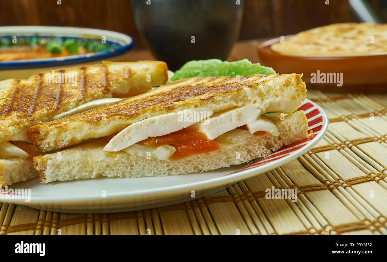 Paneer Sandwich - Indian cottage cheese and sweet corn sandwich Stock ...
