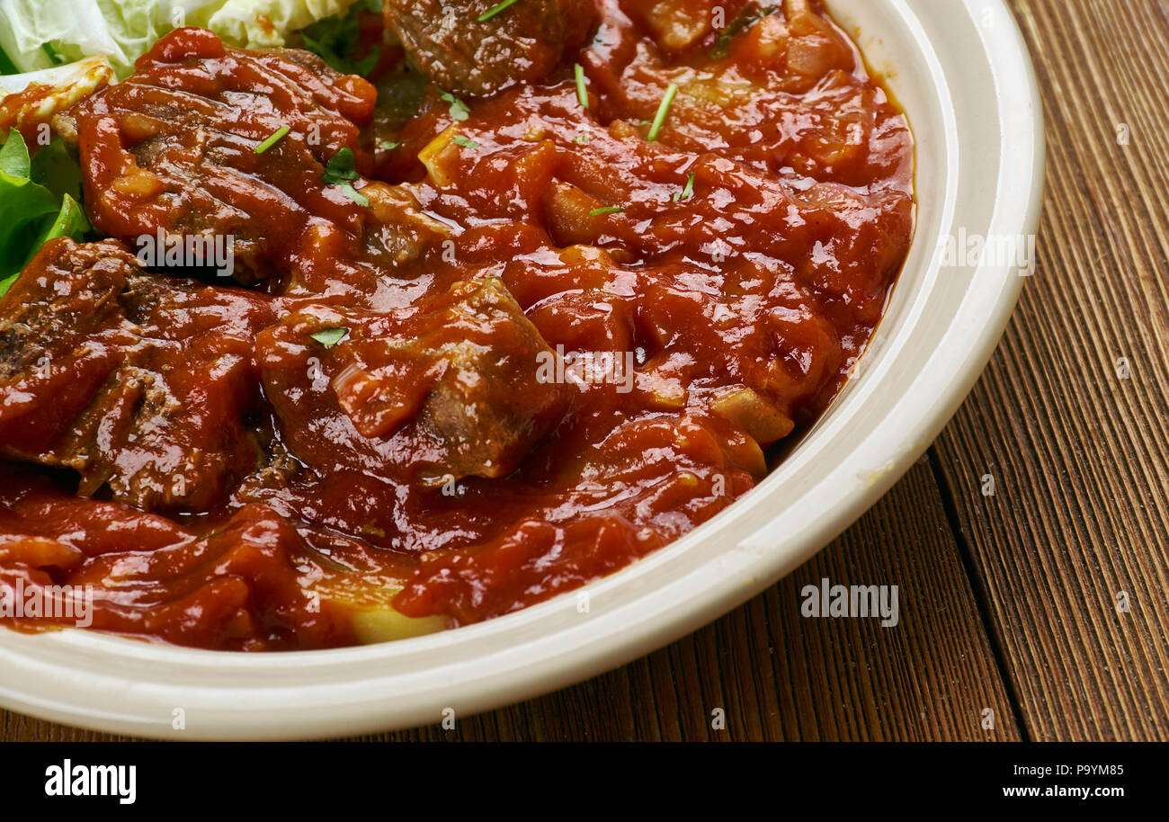 Traditional West African Beef Stew, in countries like Cameroon, Nigeria ...