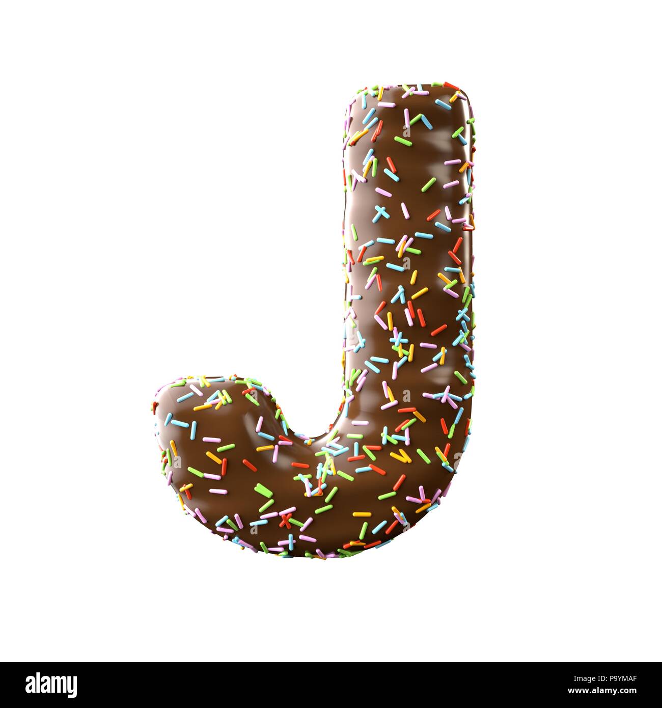 chocolate letter J Isolated on white background Stock Photo - Alamy