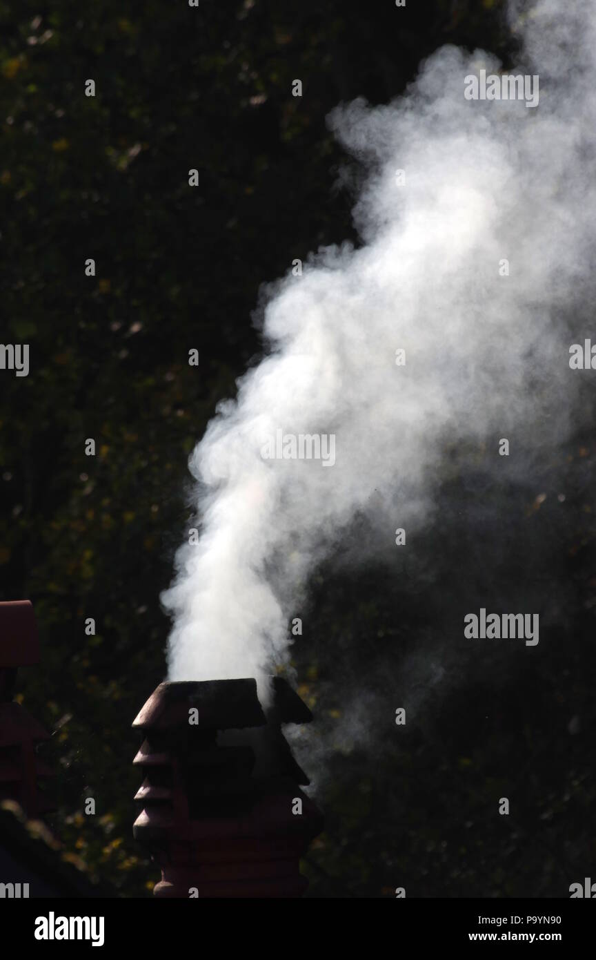 Smoke from coal fire Stock Photo - Alamy