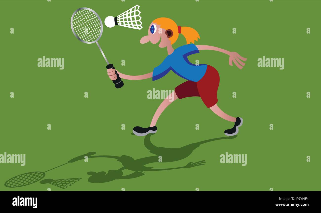 a Sportsperson playing badminton Stock Vector Image & Art - Alamy