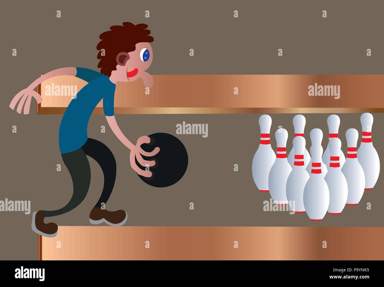 Fast bowler Stock Vector Images - Alamy