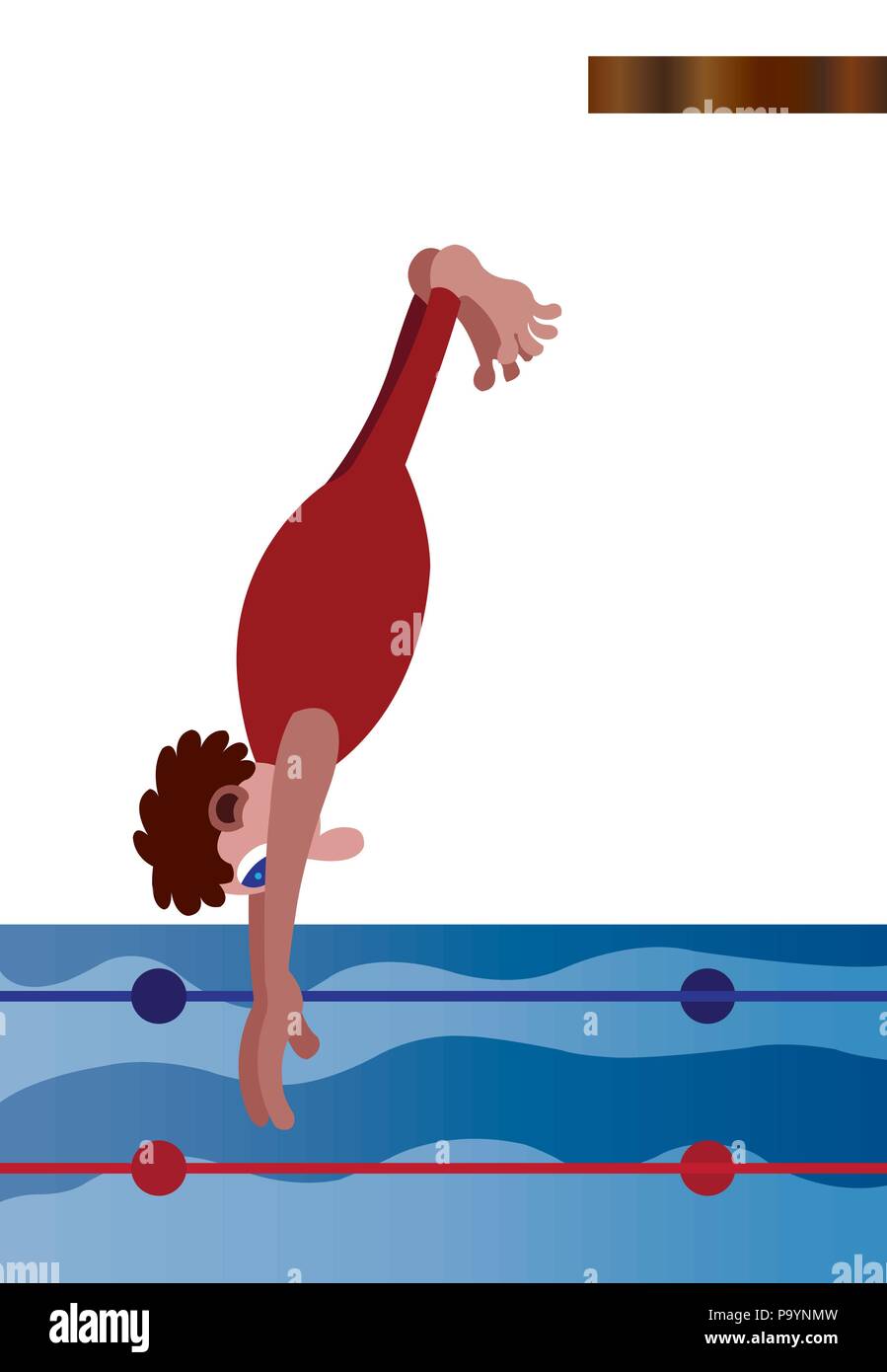 Olympic plunge Stock Vector Images - Alamy