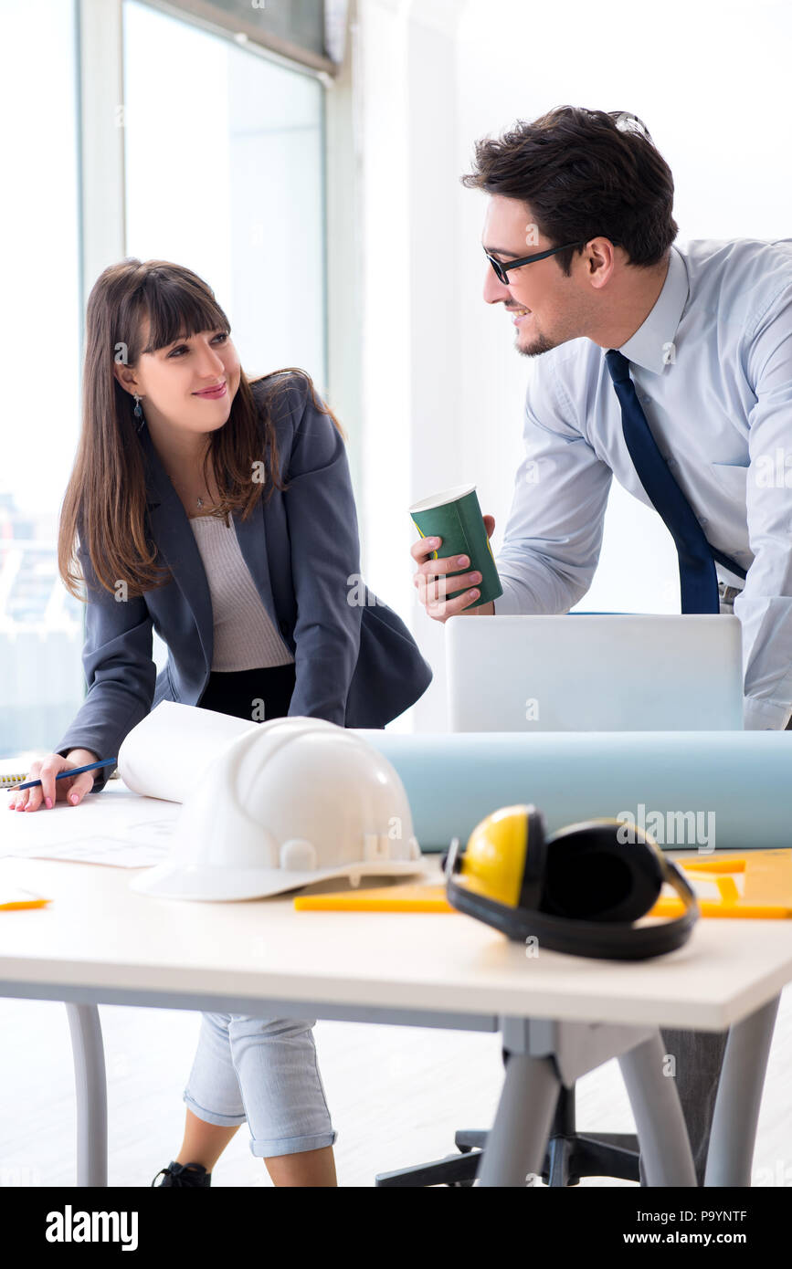Engineers working on new project Stock Photo - Alamy