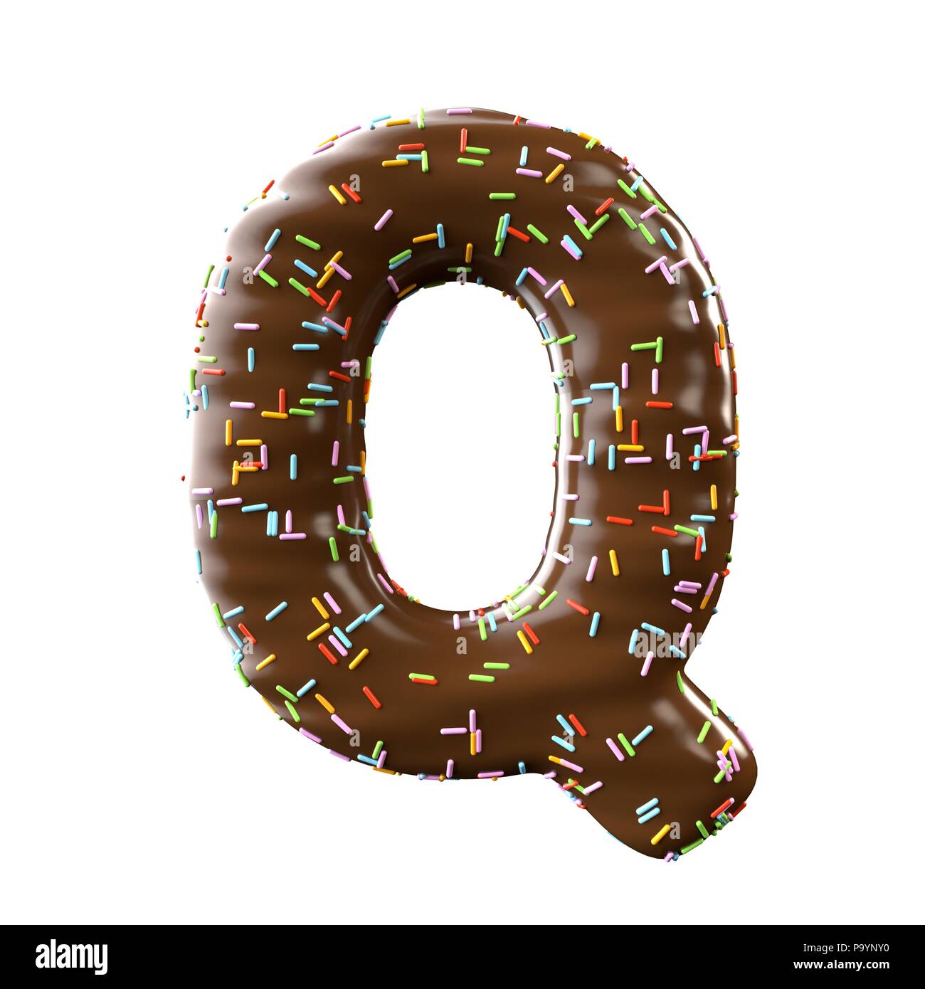 chocolate letter Q Isolated on white background Stock Photo - Alamy
