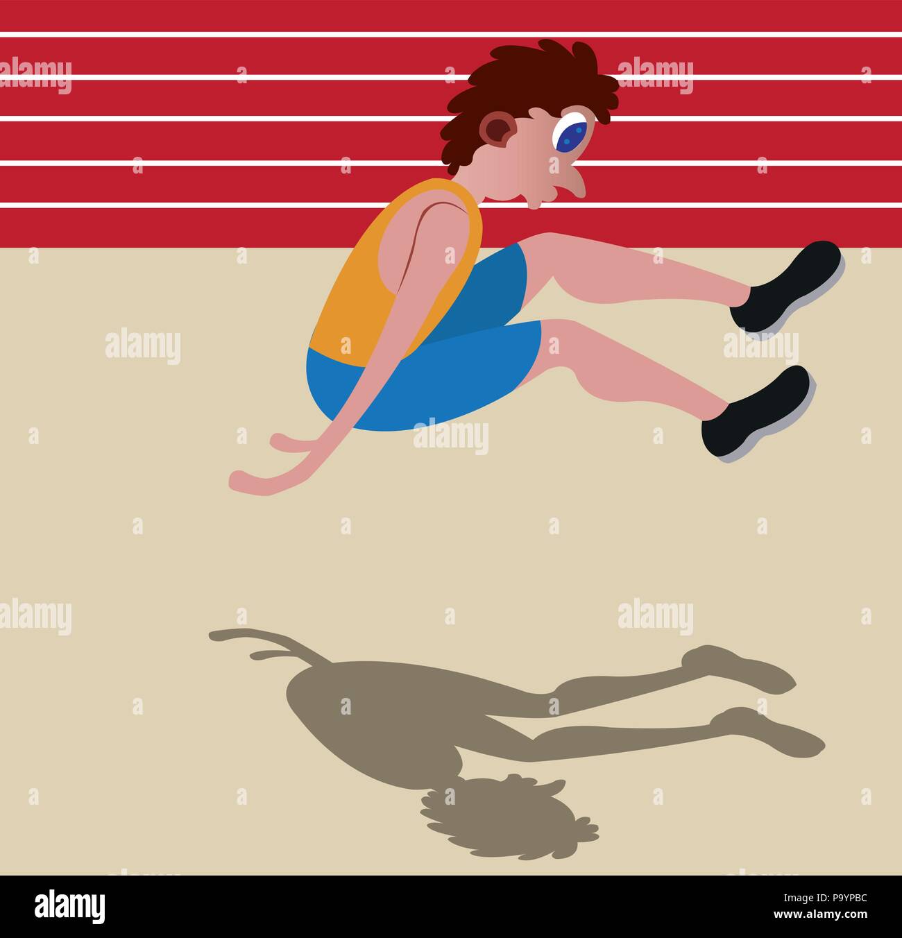 Olympics long jumper Stock Vector Images - Alamy