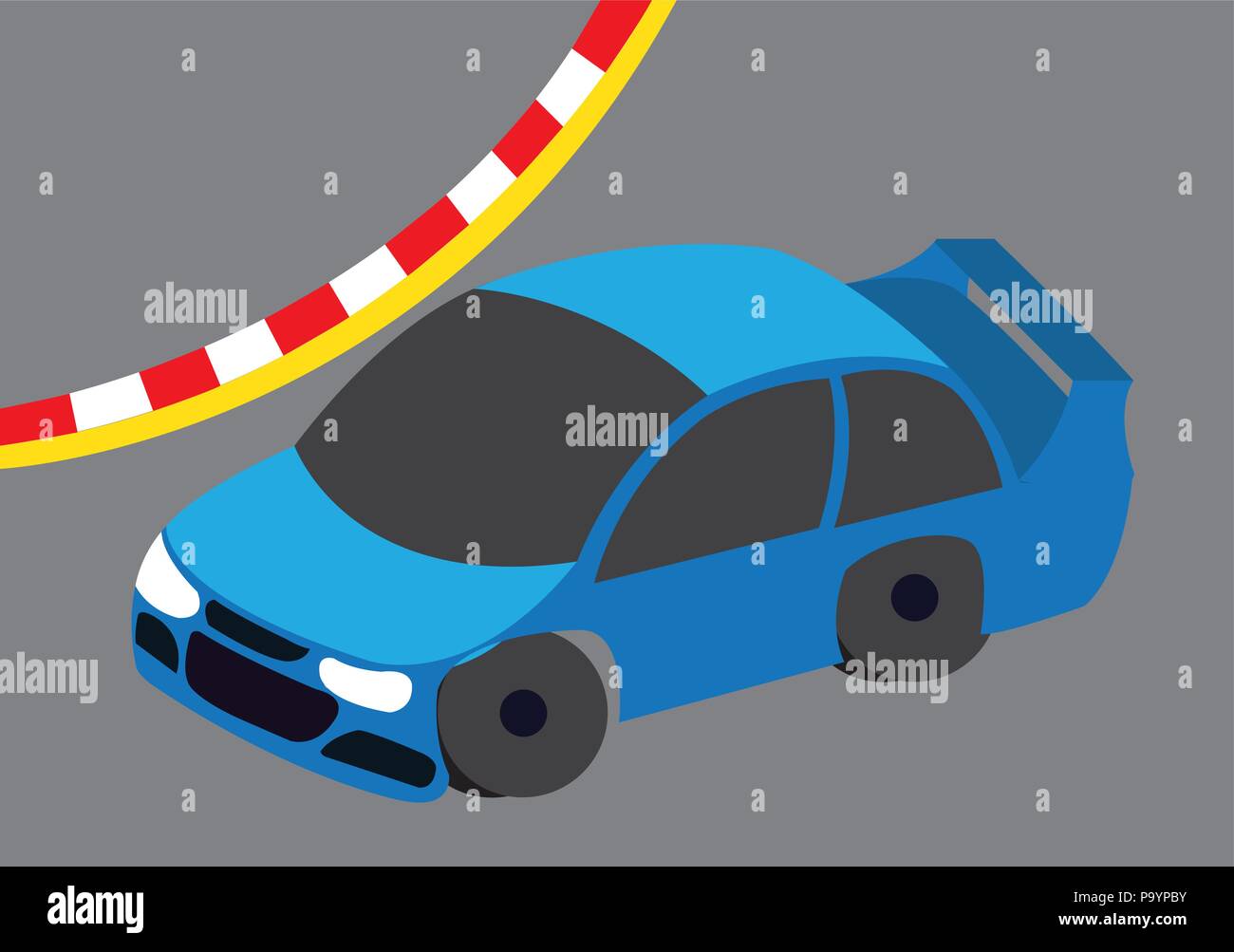 a racing car on a race track Stock Vector Image & Art - Alamy