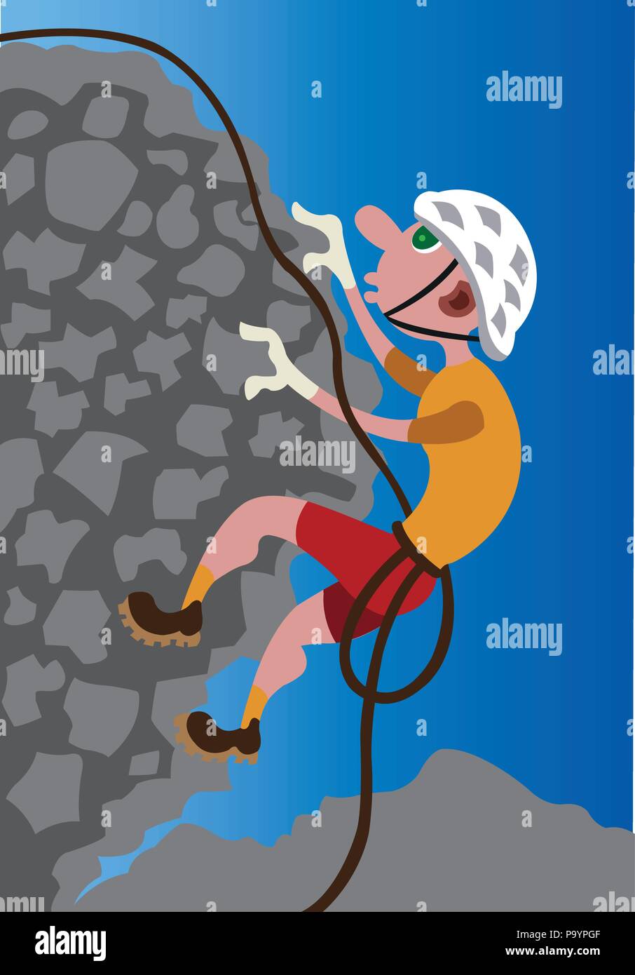 Scaling the heights Stock Vector Images - Alamy