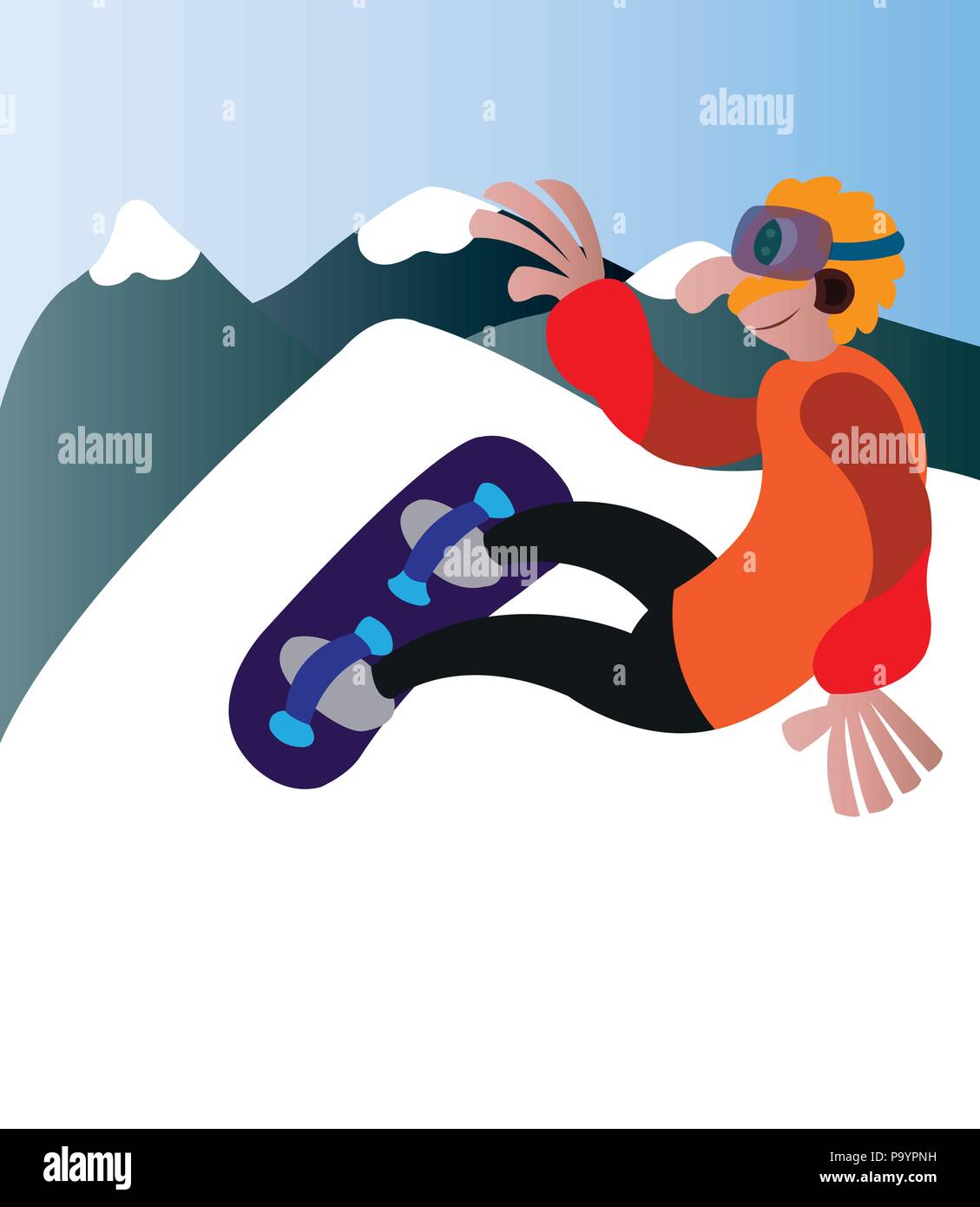 Snowboard half pipe Stock Vector Images - Alamy