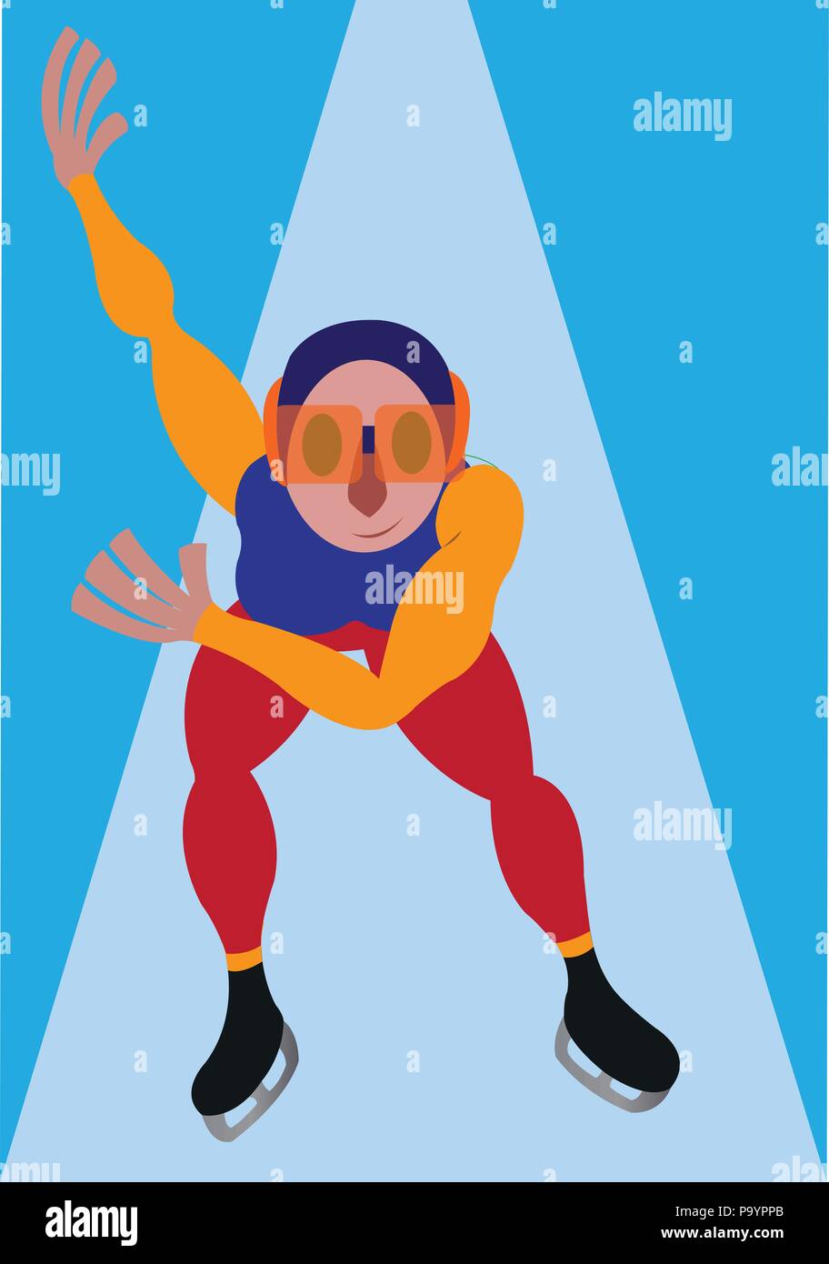 Olympic speed skater Stock Vector Images - Alamy