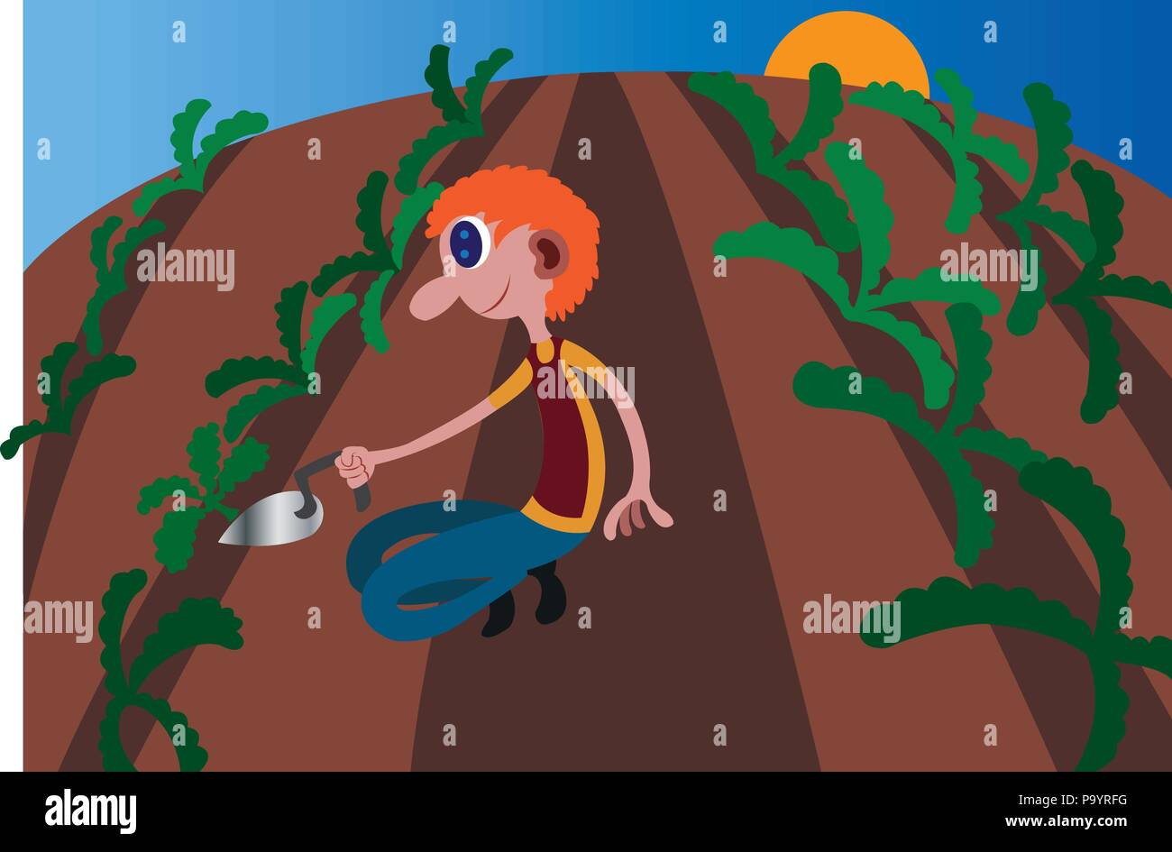 Weed farmer Stock Vector Images - Alamy